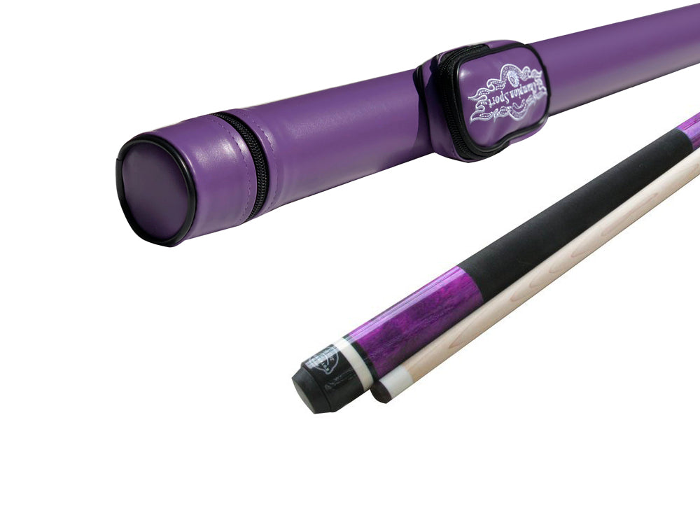 Champion ST8 Purple Pool Cue Stick ,Black/White/Purple Hard Pool case ...