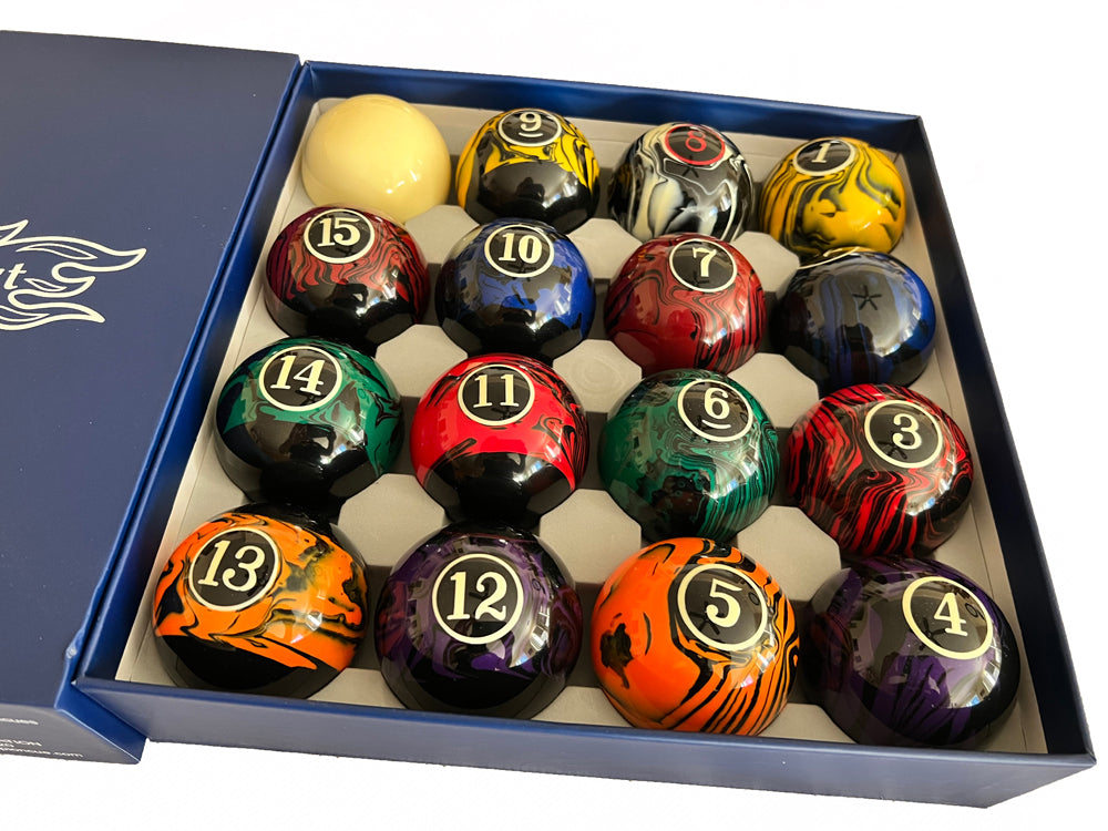 Champion Marble Pool Balls set ( Dark Marble) Complete 16 Ball Set ...