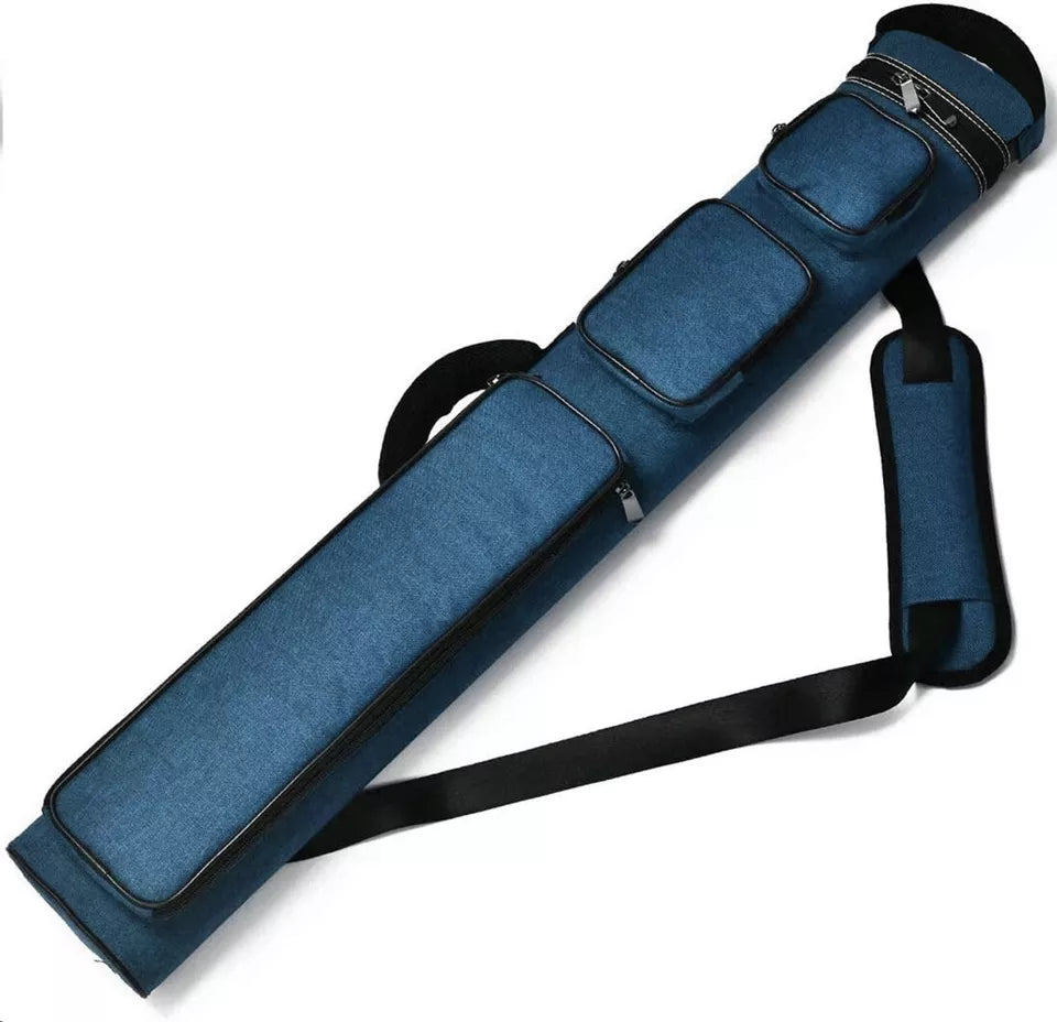 Champion 2X4,3x6 Navy Blue Nylon Billiard Pool Cue Stick Hard Case 4S2 ...