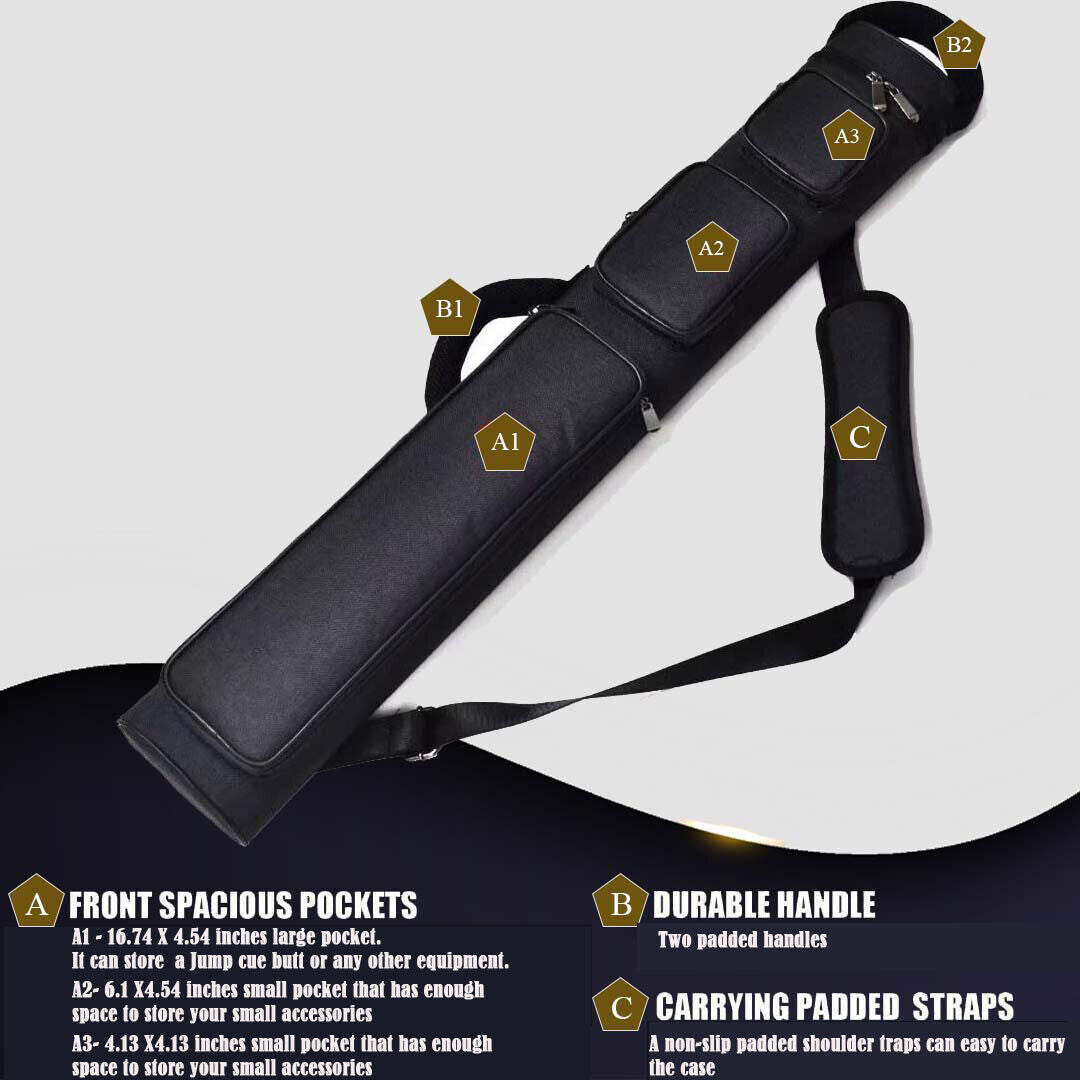 Champion 2X4,3x6 Black Nylon Billiard Pool Cue Stick Hard Case 4S2B, 6 ...