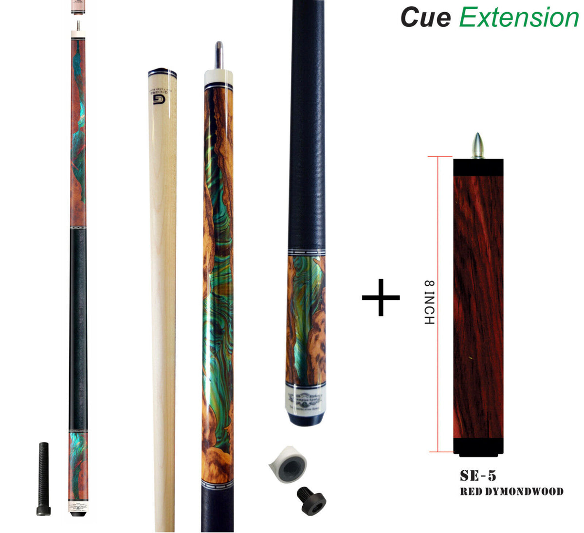 Champion constellation Billiard pool cue-Uniloc joint ,56", 11.75,12.5 ...