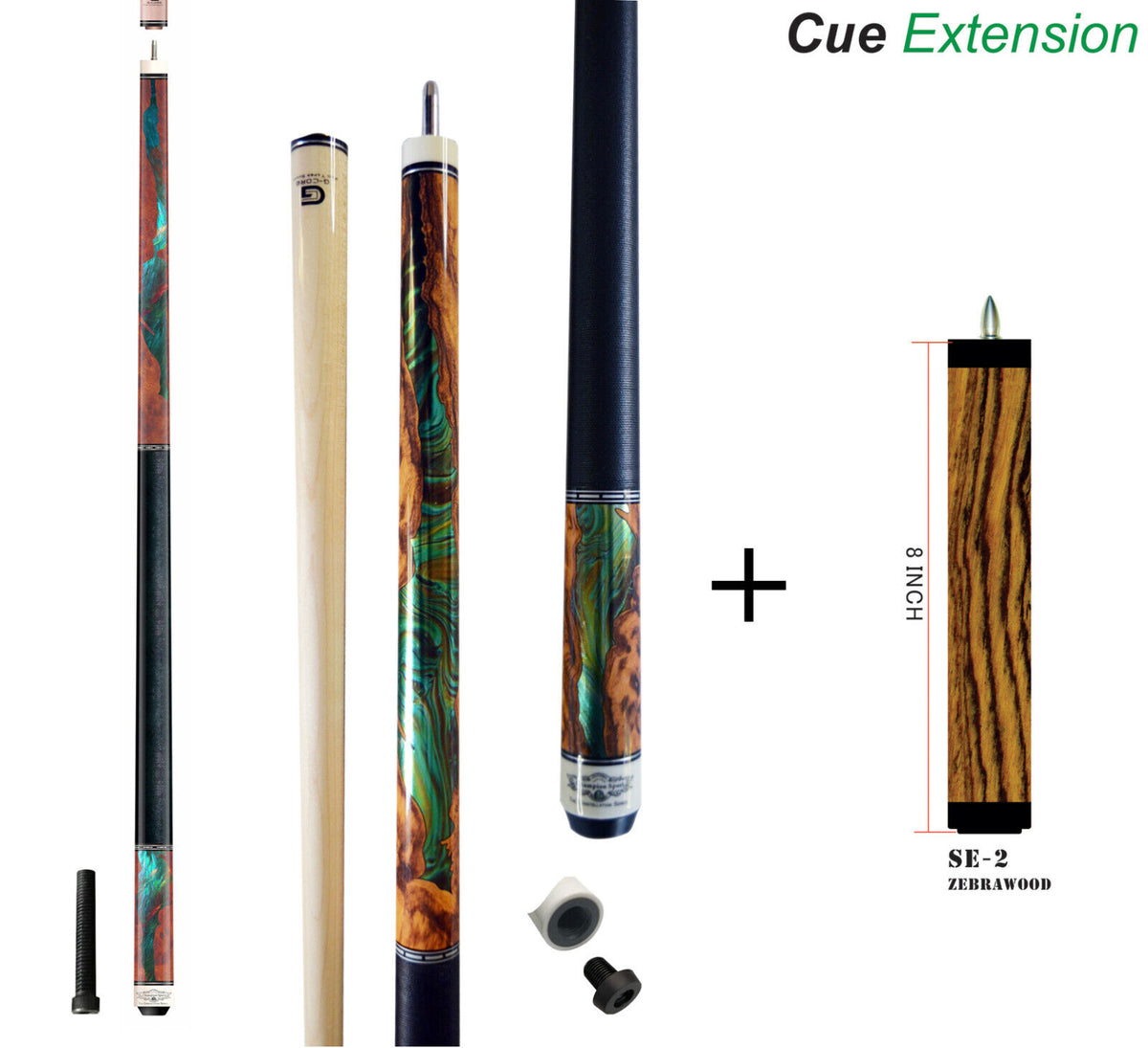 Champion constellation Billiard pool cue-Uniloc joint ,56", 11.75,12.5 ...